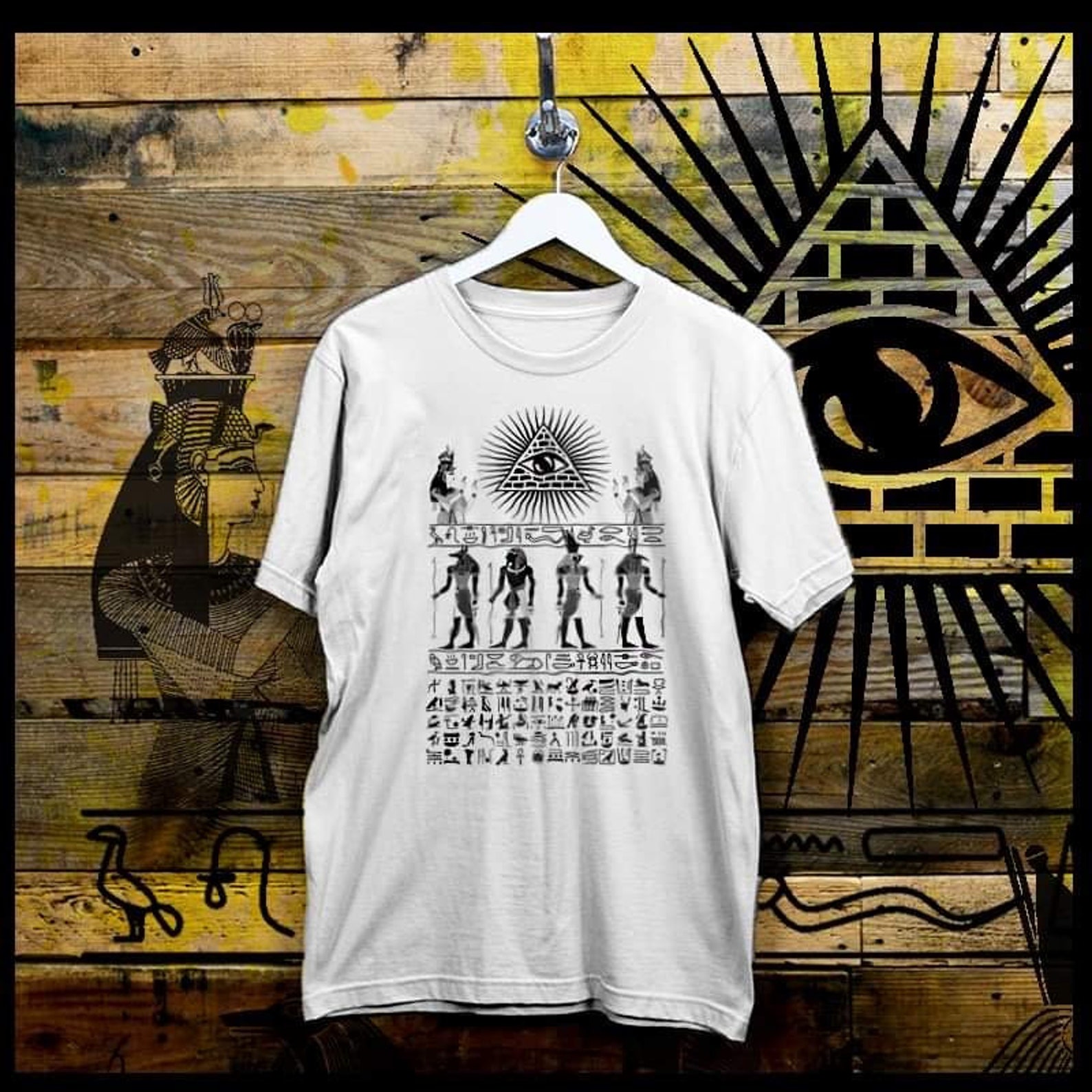 Egyptian Pharaoh T-shirt Ancient Hieroglyphics Kemetic | Etsy