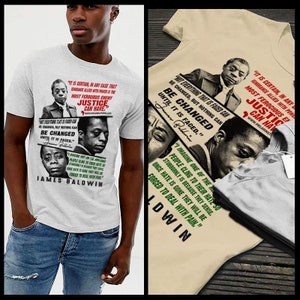 James Baldwin T-shirt African American Civil Rights Activist Black ...