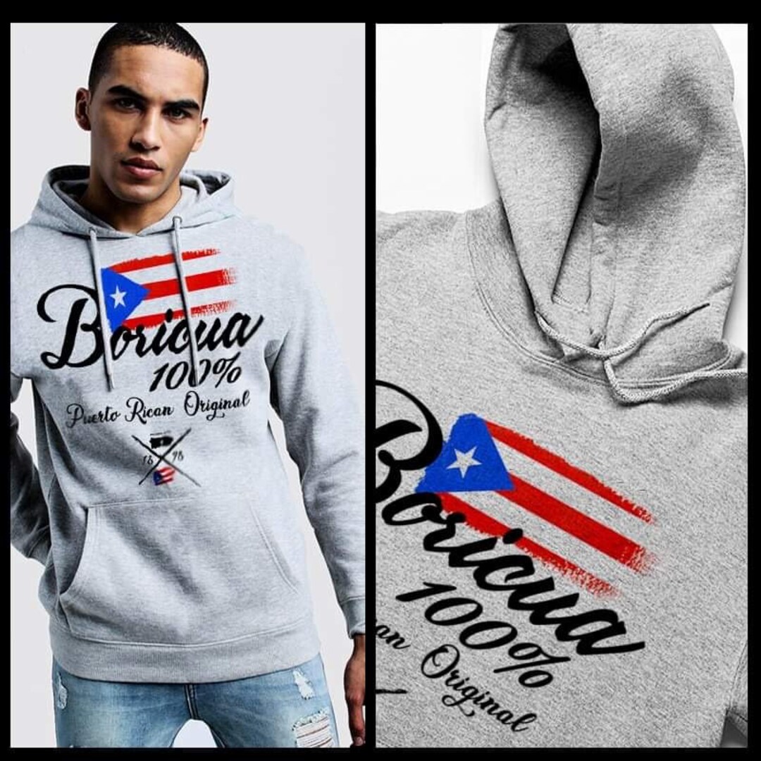 Puerto Rican Flag Pullover Hoodie Boricua Taino Afro Latino Pride and ...