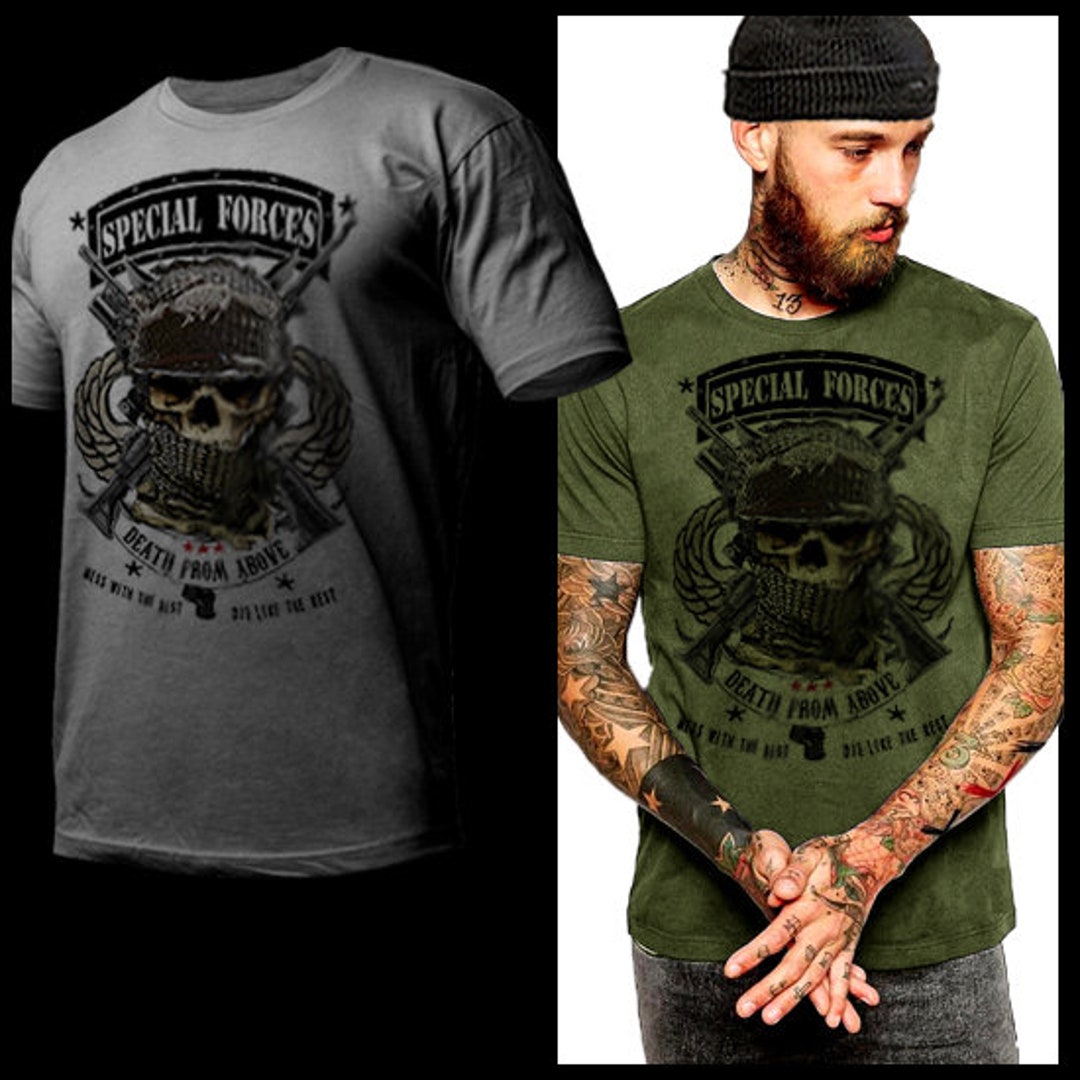 Military Special Forces Combat Action T-shirt Spec Operation Commandos ...