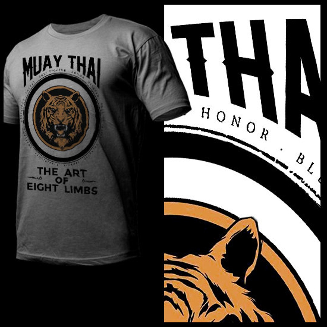 Muay Thai Thailand Sak Yant Fighter Tattoo Thai Boxer T-shirt ...