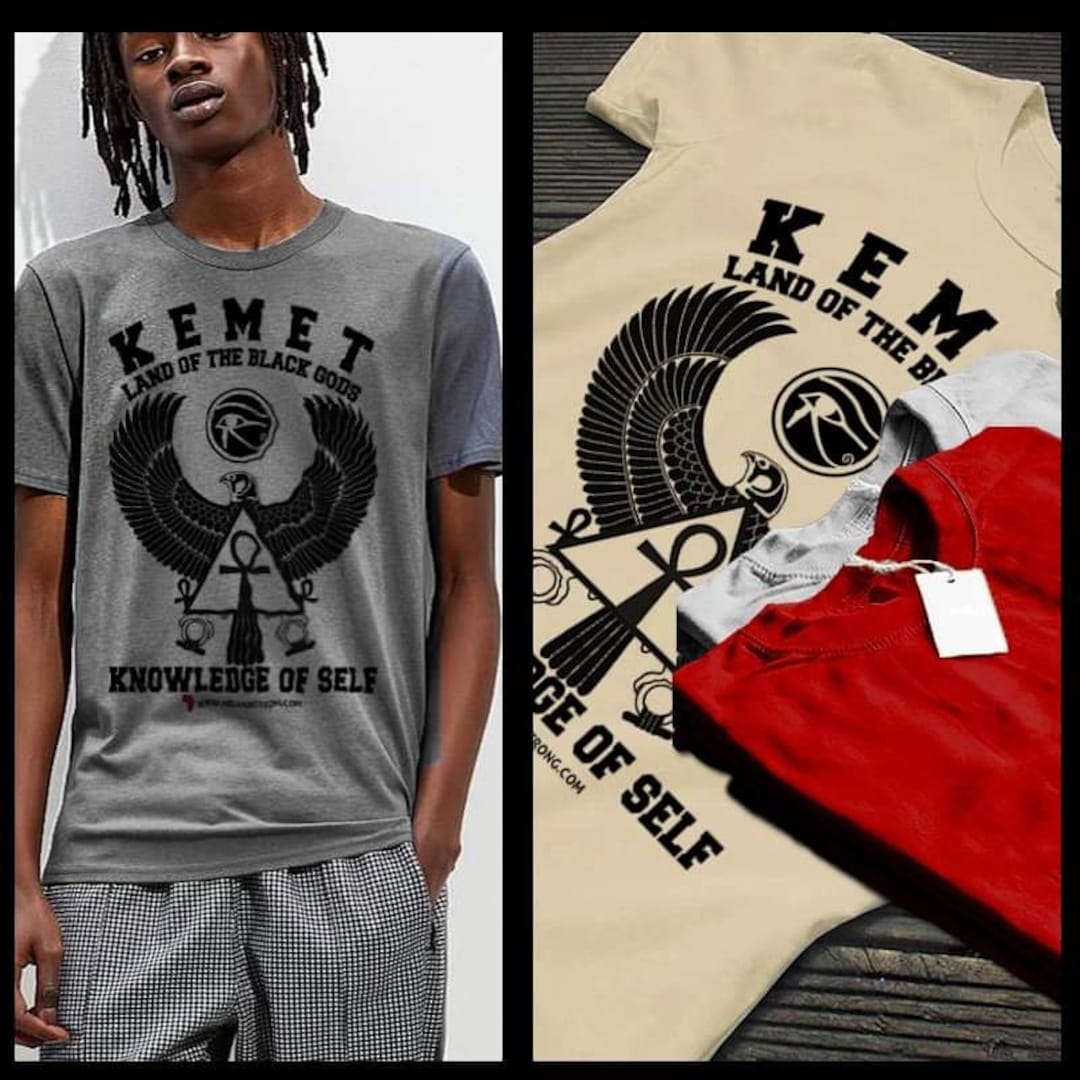 Antigo egito ankh kemet áfrica falcon camiseta história preta pré ...