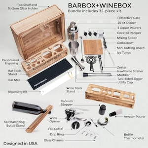 Anniversary Gift for Him – Personalized Bar Gift Set | Engraved Bar Box ...