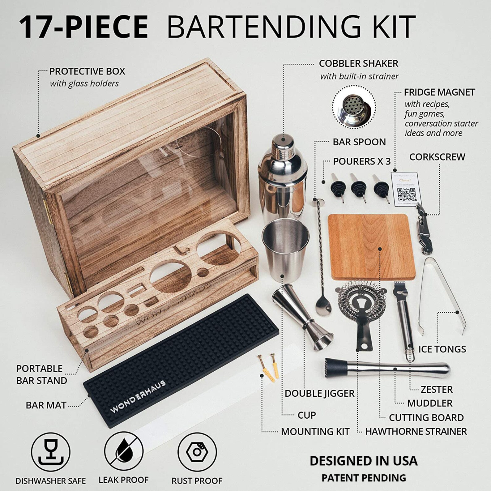 Barbox Mini Bar for Modern Homes Cocktail Bartending Kit - Etsy