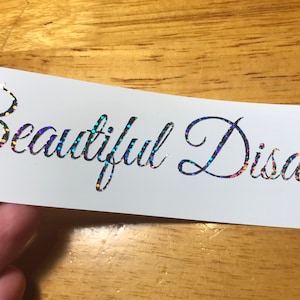 Beautiful Disaster Vinyl Car/truck Decal | Etsy