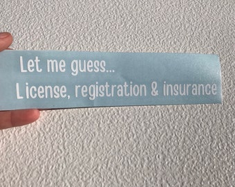 Insurance Decal - Etsy
