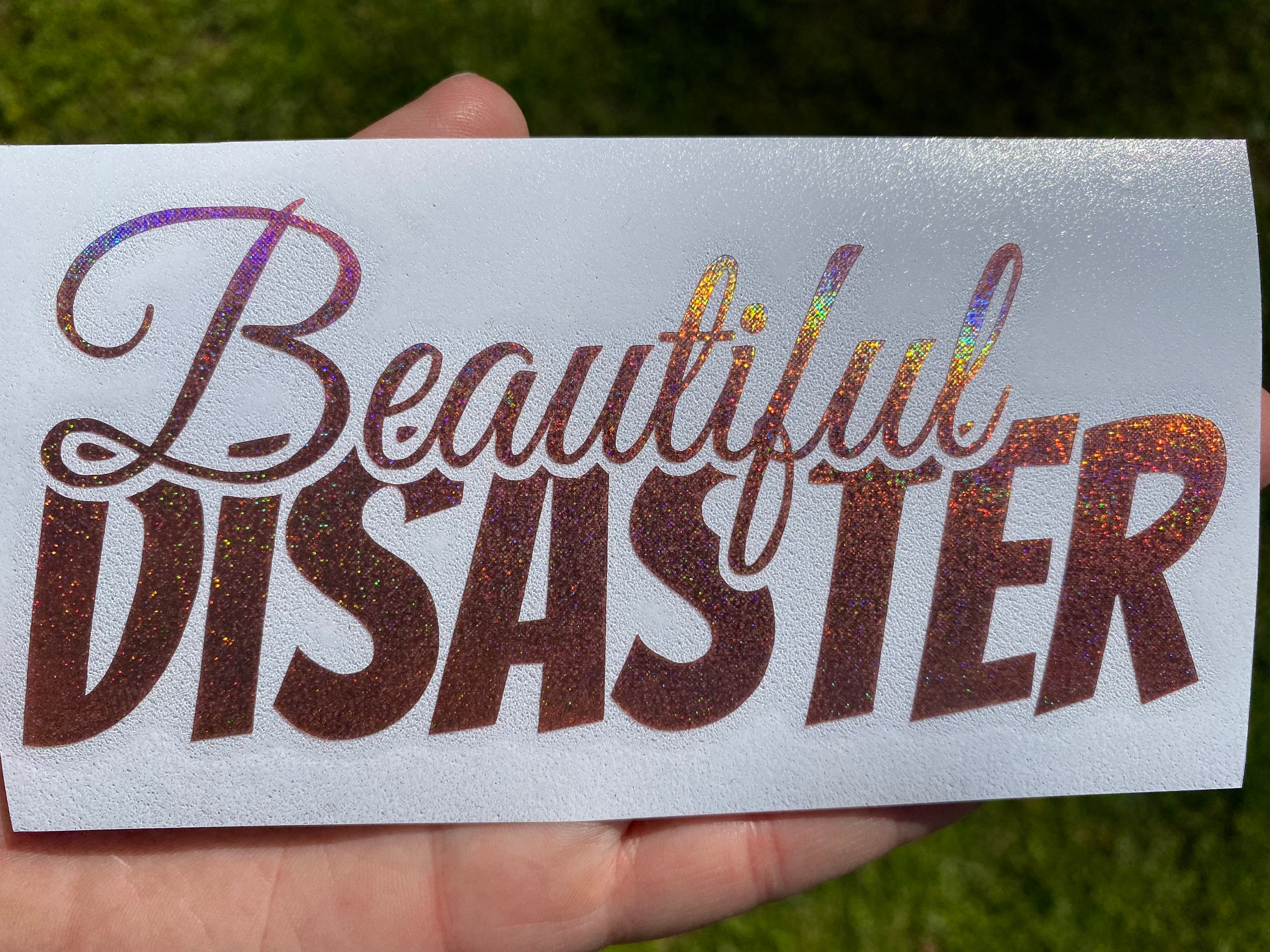 Other Vehicle Parts Automotive Beautiful Disaster funny vinyl sticker ...
