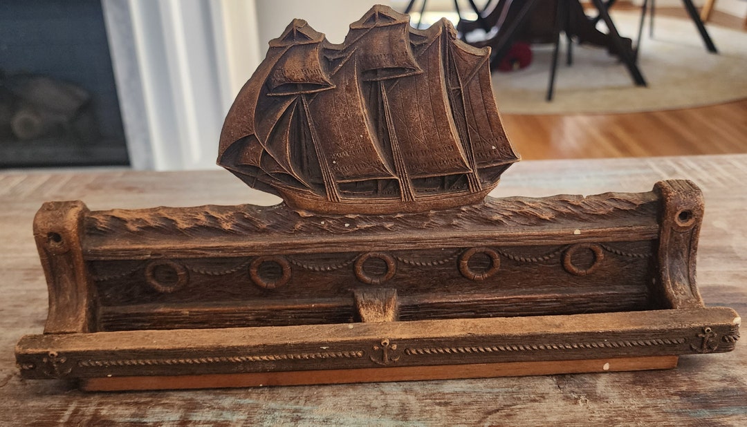 Vintage Syroco Style Nautical Wood Shelf - Etsy