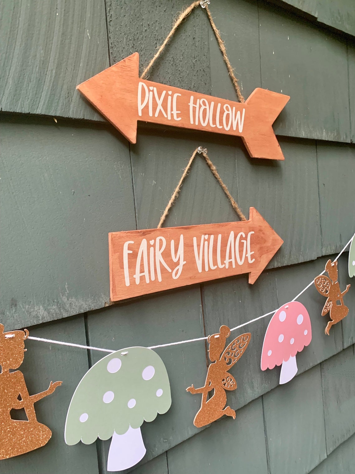 Enchanted Forest decor Fairy sign Fairy banner Mushroom | Etsy