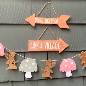 Enchanted Forest decor Fairy sign Fairy banner Mushroom | Etsy