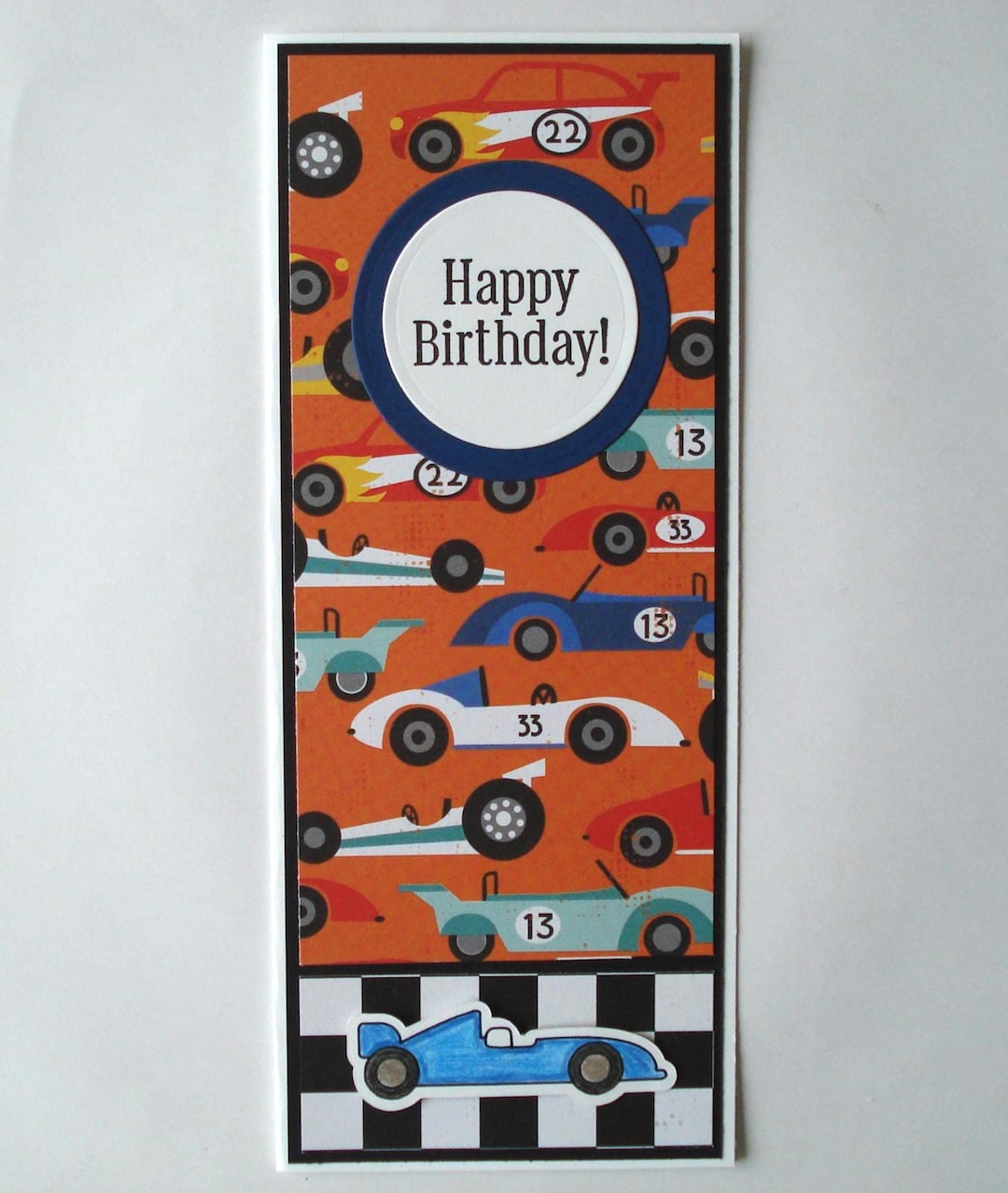 Racing Car Birthday Card Handmade - Etsy