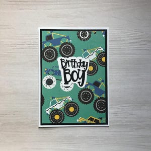 Monster Truck Birthday Card Handmade - Etsy