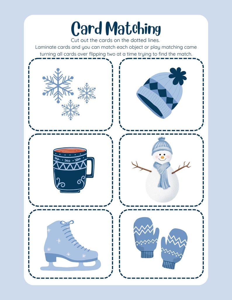 Winter Activity Booklet - Etsy