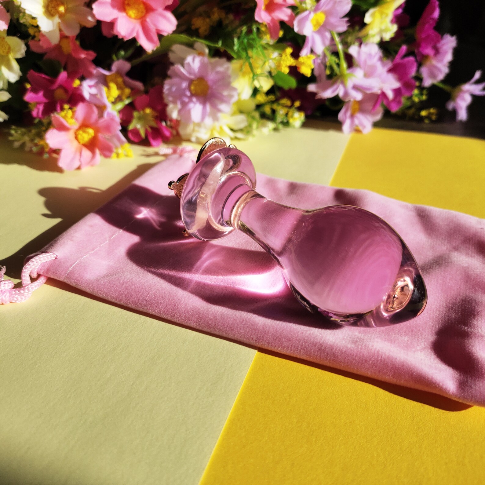 Diamond Butterfly Pink Clear Butt Plug Anal Glass Plug Sex - Etsy