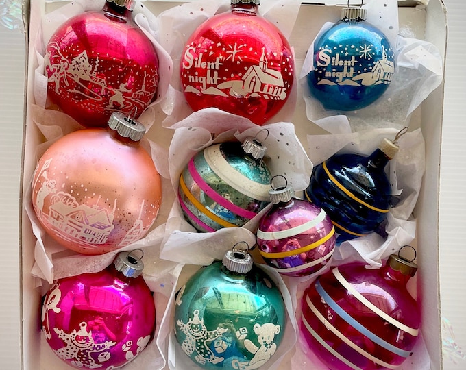 Vintage Shiny Brite Fancy Glass Christmas Tree Ornament, Choice of ONE ...