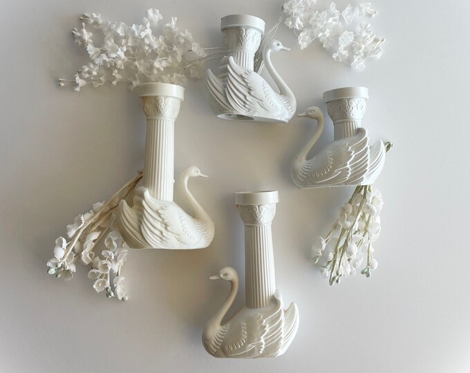 Vintage Wilton Swan Pillars; Pair of Wedding Cake Columns, Tiers, Trims ...