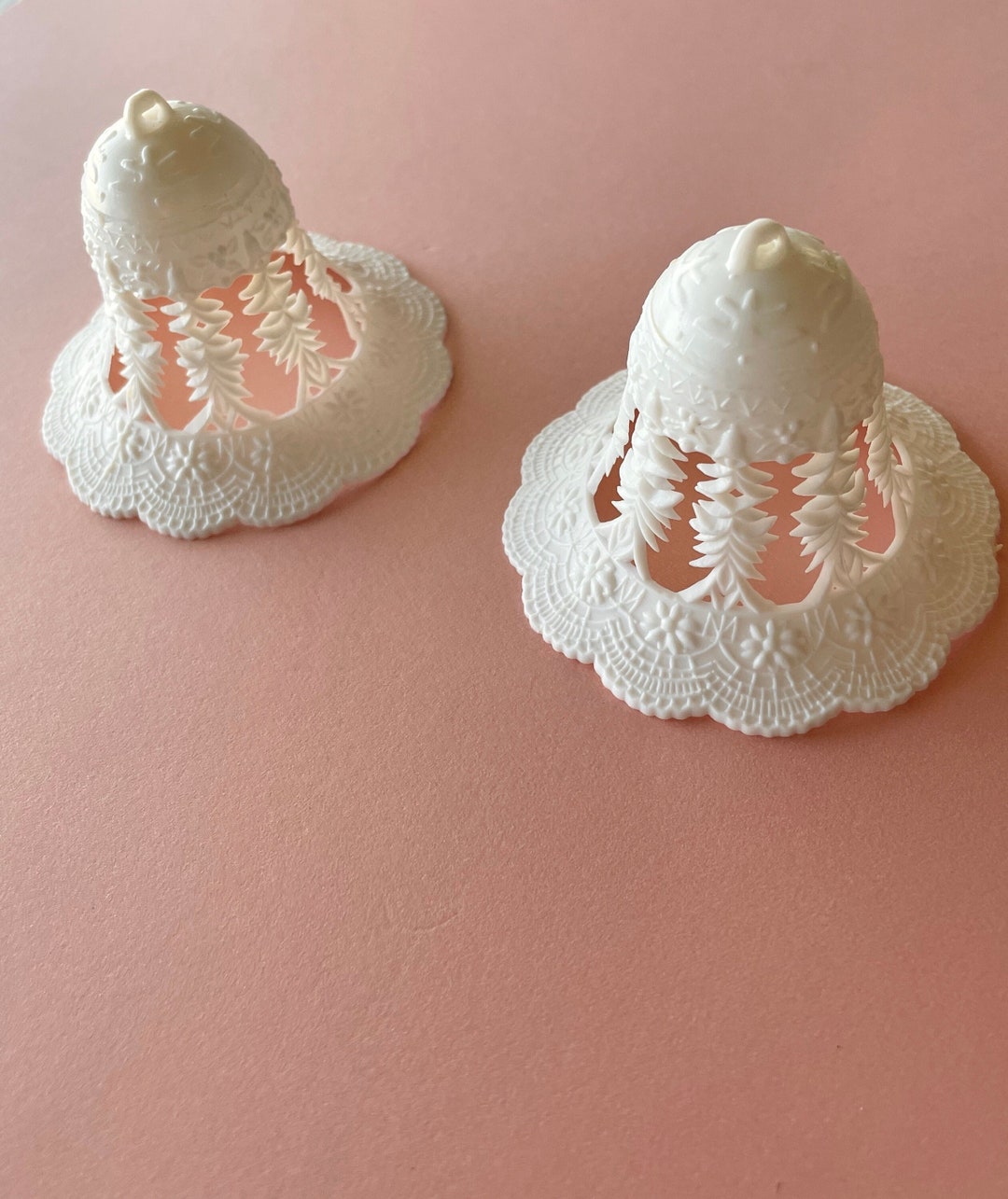 One Vintage Wilton White Filigree Bell for Wedding, Crafts or Cake ...