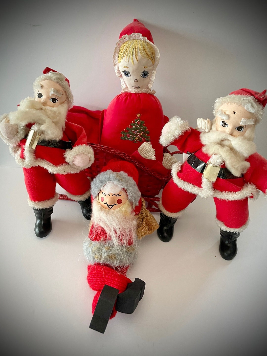 Vintage Santa Doll: MCM Christmas Kitsch Decor - Etsy