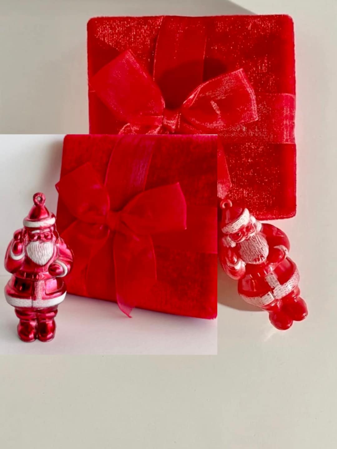 Vintage Rosbro Hard Plastic Santa; 1950s MCM Unbreakable Christmas ...