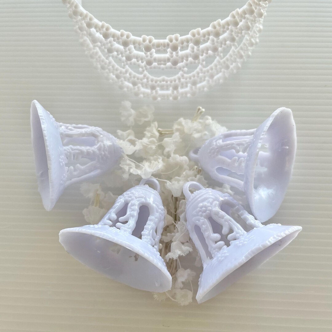 Vintage Filigree Cake Bells: Lavender Haze Wedding Decorations, Set of ...