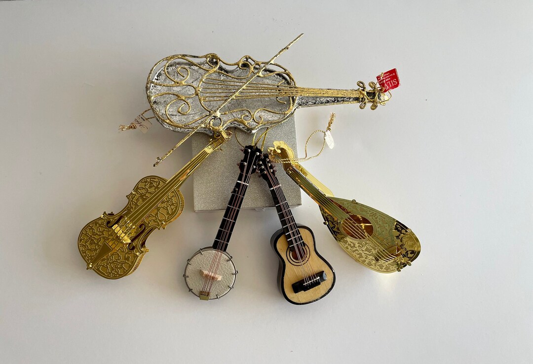 Vintage Musical Instrument Christmas Ornaments Your CHOICE of String ...