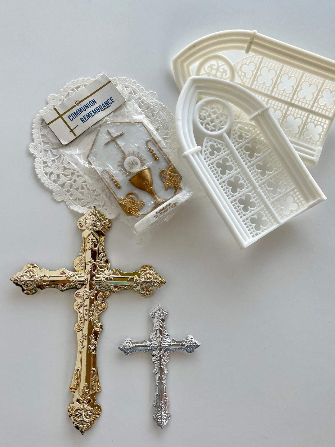 Vintage Wilton Cross Communion Arches Cake Decorations - Etsy