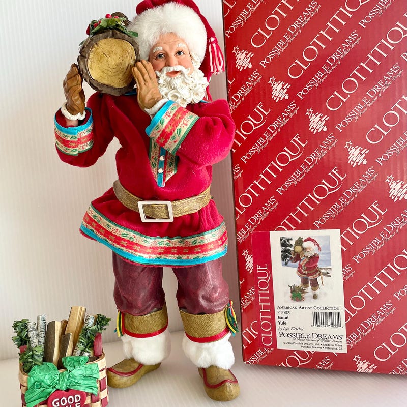 Large Yule Santa - Etsy