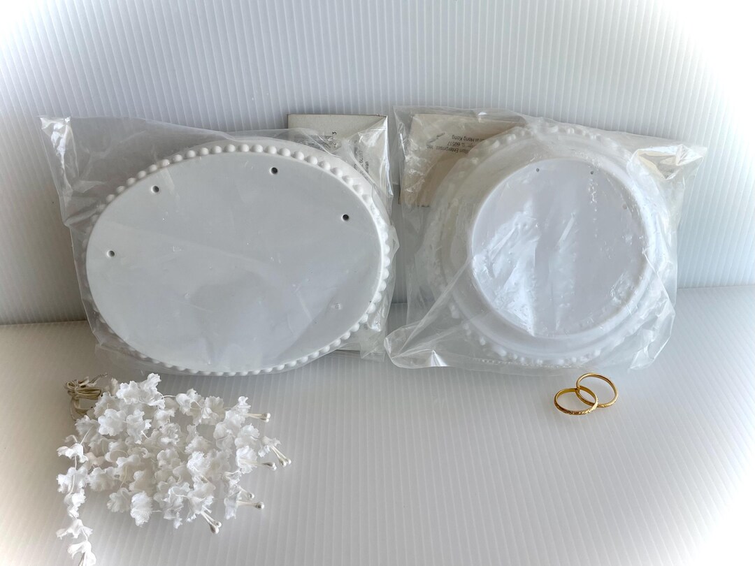 Vintage Wilton Wedding Cake Topper Base "craft Trims"; 1 Round OR Oval ...