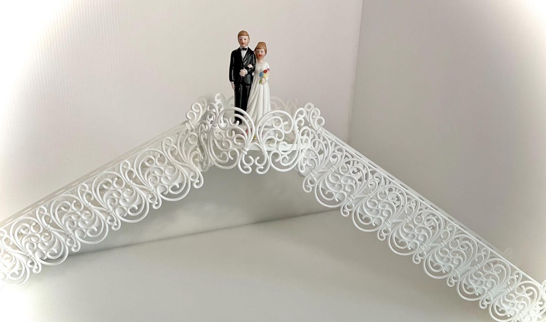 Vintage Wilton Filigree Bridge and Stairway Wedding Cake Topper ...
