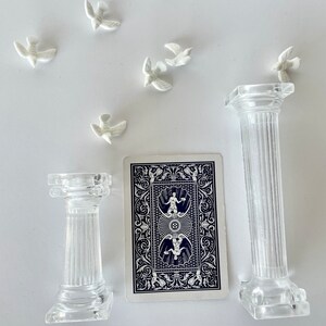5 Inch OR 3 Inch Clear Vintage Wilton Wedding Cake Pillars Fancy ...