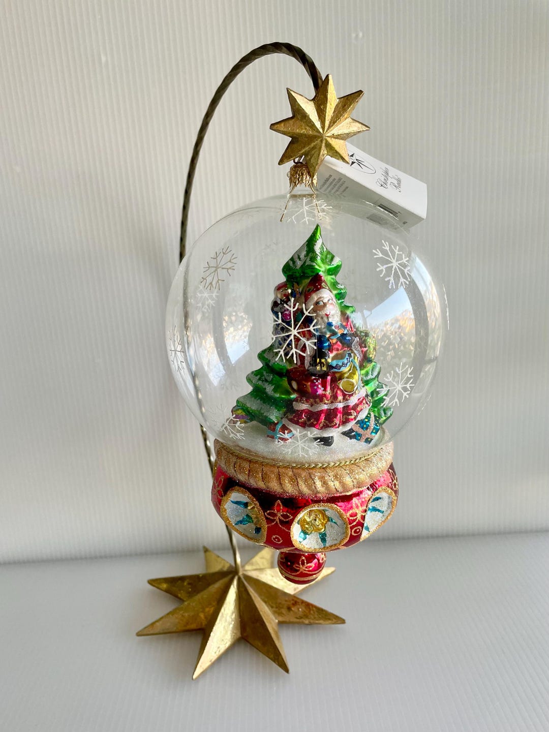Christopher Radko Sumptuous Santa Christmas Ornament: Glass Dome Tree ...
