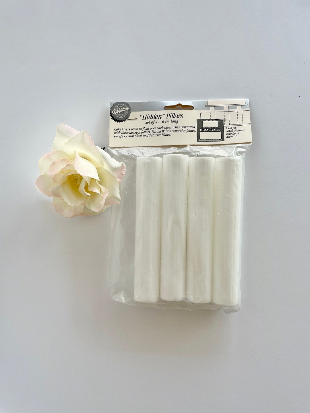 Vintage Wilton Hidden Pillars, Set of 4; Floating Cake Columns for Cake ...