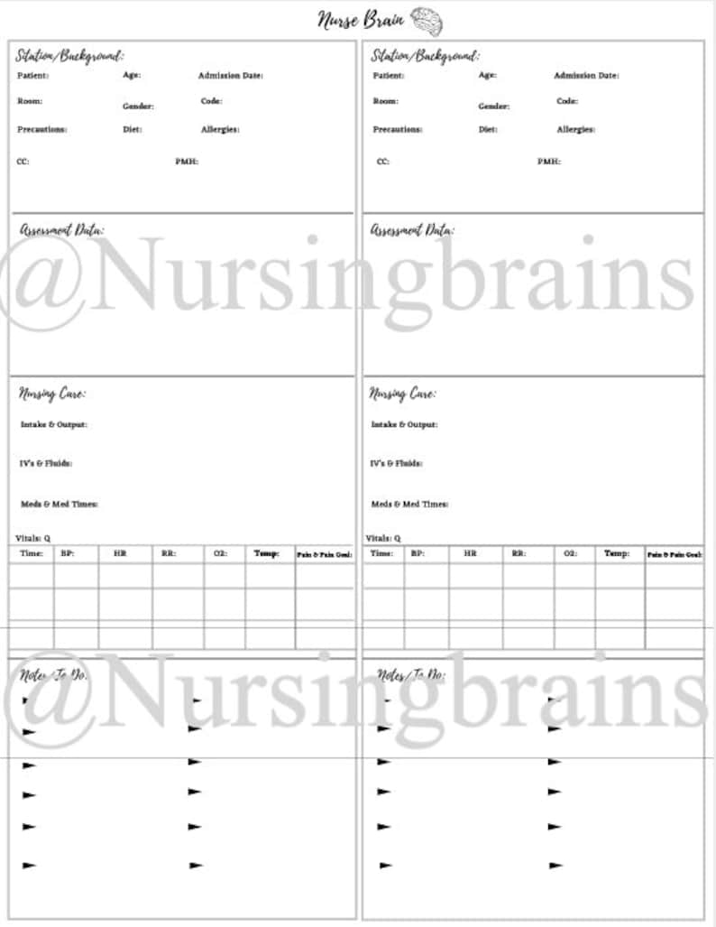 2-4 Patient Nurse Brain! - Etsy