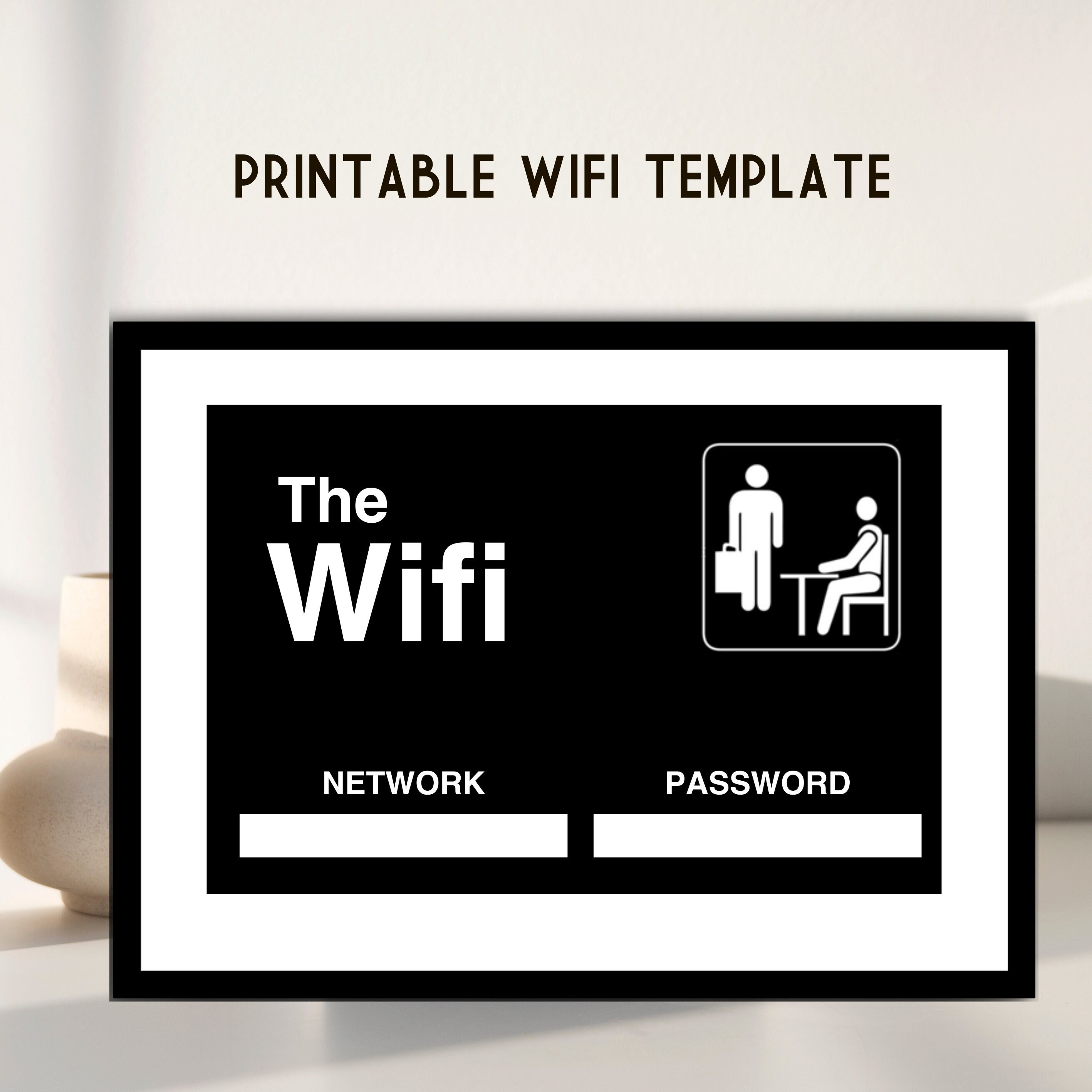 The Office Printable Wifi Sign Template - Etsy