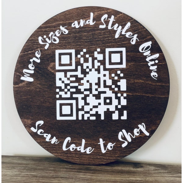 Single Qr Code Sign - Etsy
