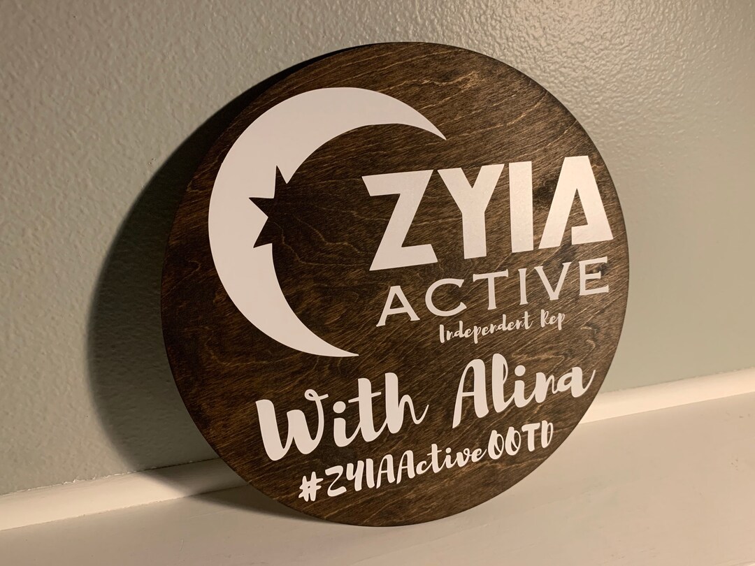 Zyia Active Circle Personalized Sign, Single Color - Etsy