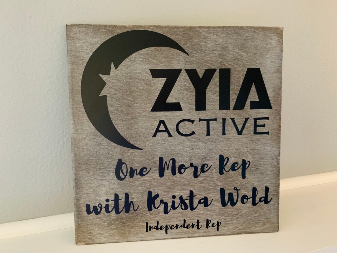 Zyia Active Square Personalized Sign, Single Color - Etsy
