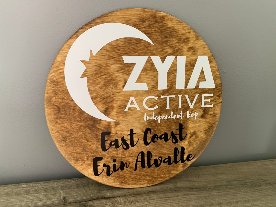 Zyia Active Circle Personalized Sign, Multicolor - Etsy