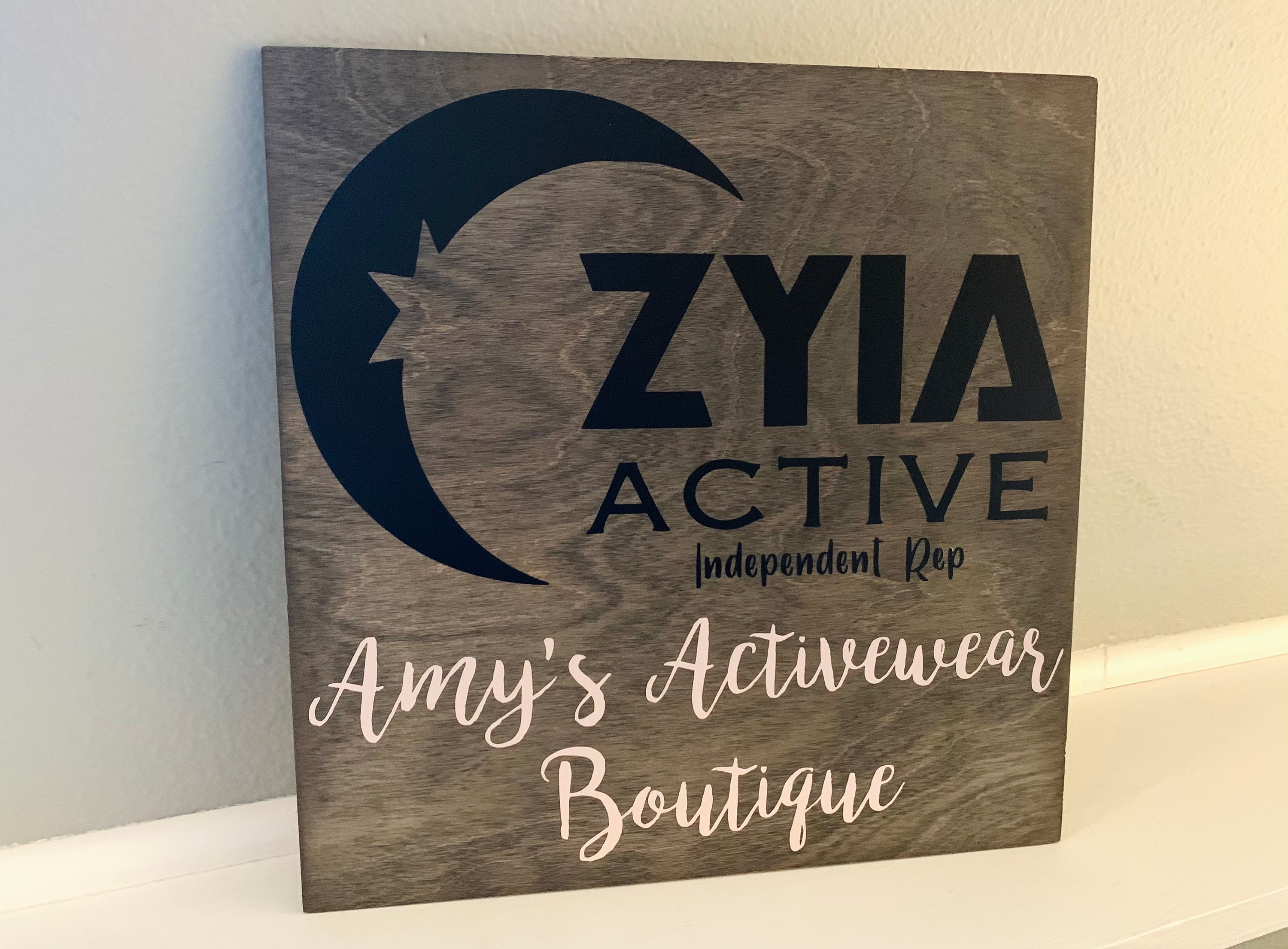 Zyia Active Square Personalized Sign, Multi Color - Etsy