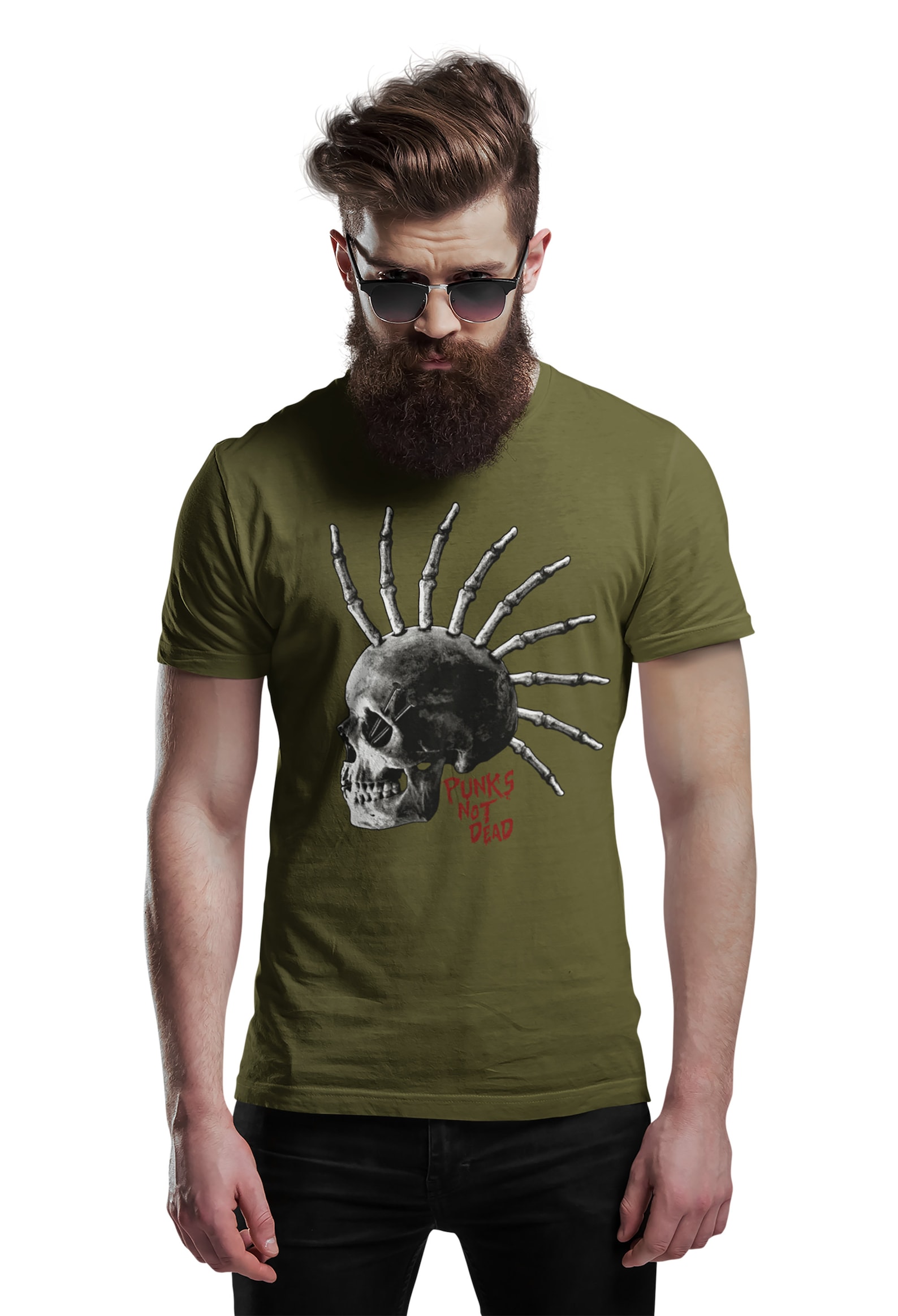Punk Style T-shirt Men's Motif Punks Not Dead Men Shirt - Etsy UK