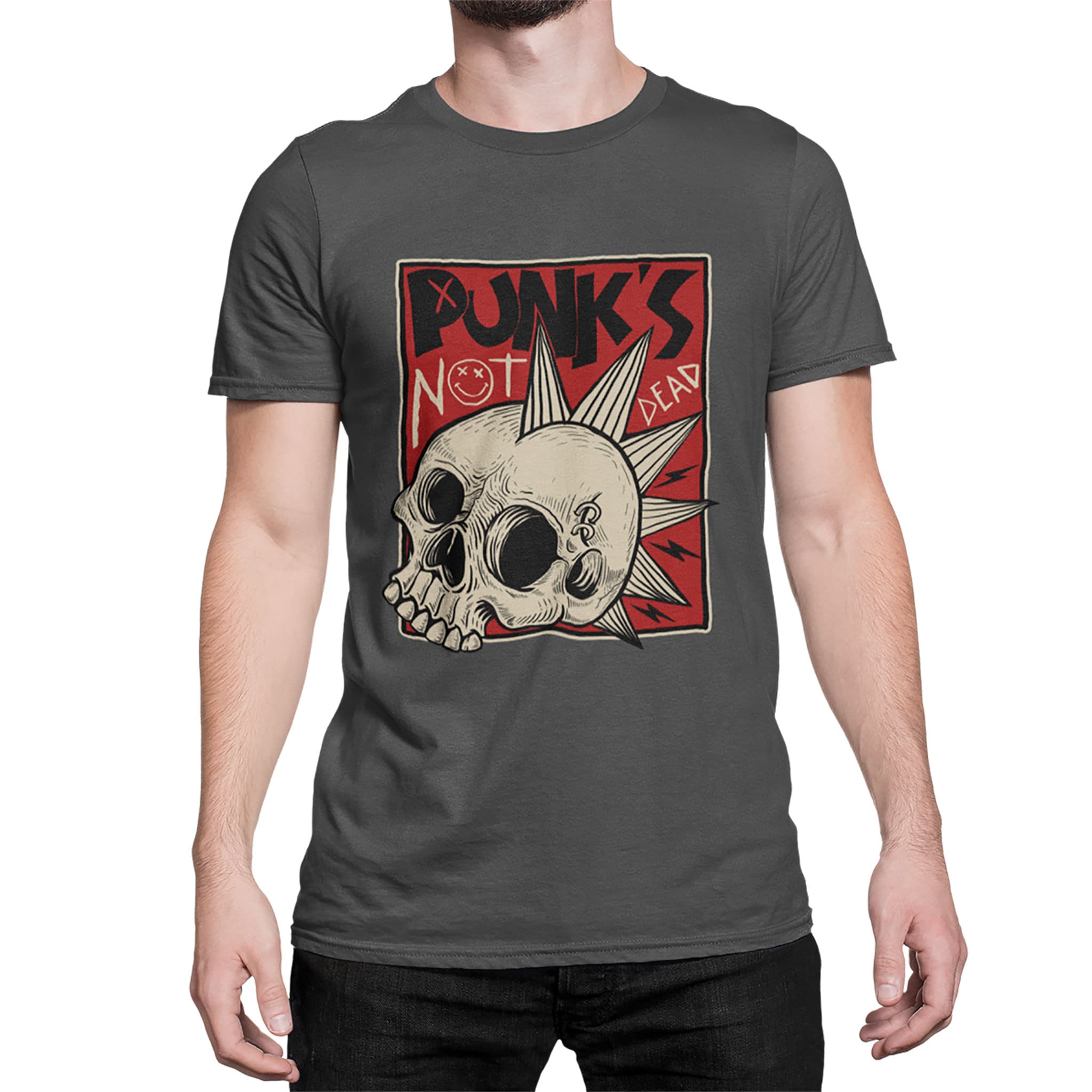 T-shirt Men's Motif Punks Not Dead Men Shirt Unisex Punker Punks Rock ...