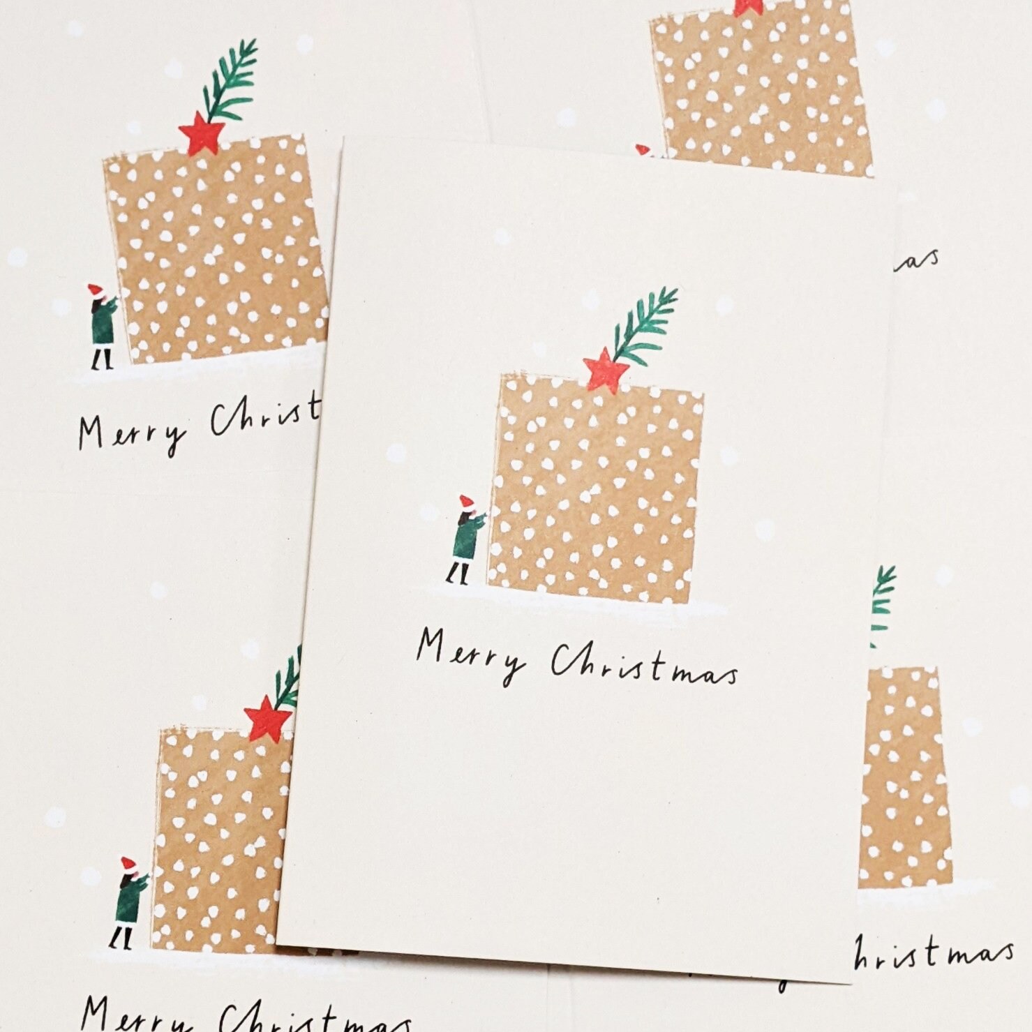 Merry Christmas Card Pack - Etsy