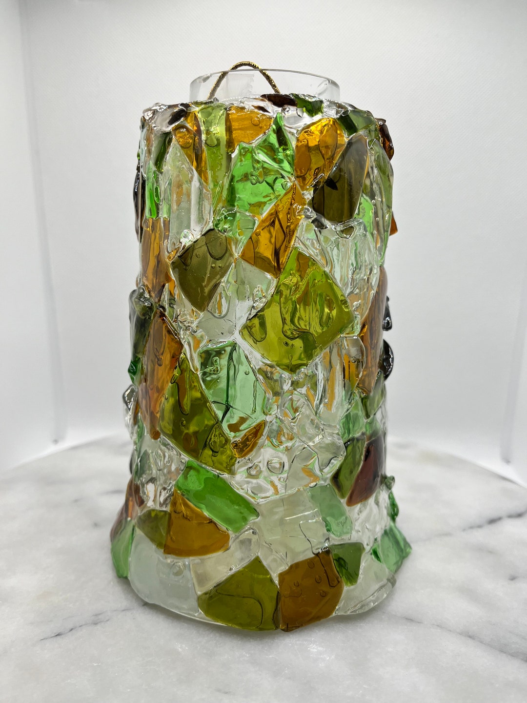 Sea Glass Kitchen Decor/beach Glass Pendant Light/maine Sea Glass ...