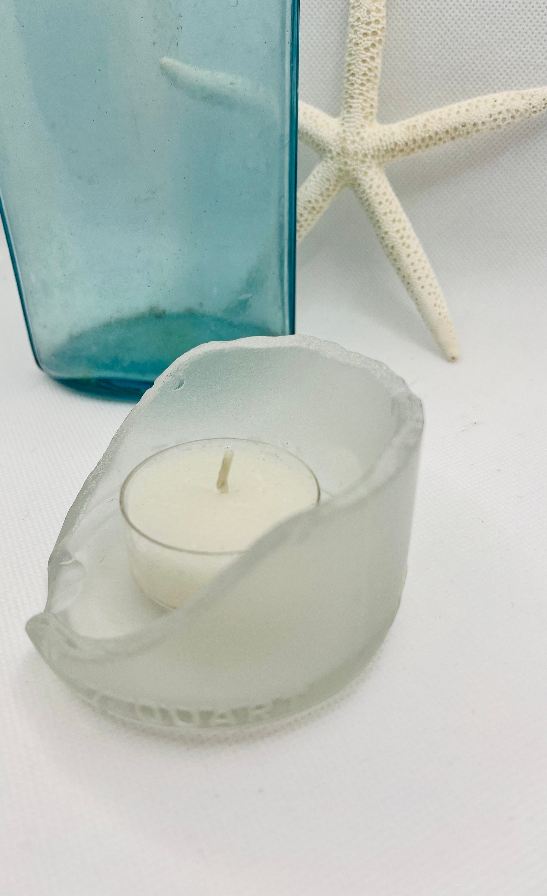 Sea Glass Beach Candle/beach Glass Candle/maine Sea Glass Candle ...