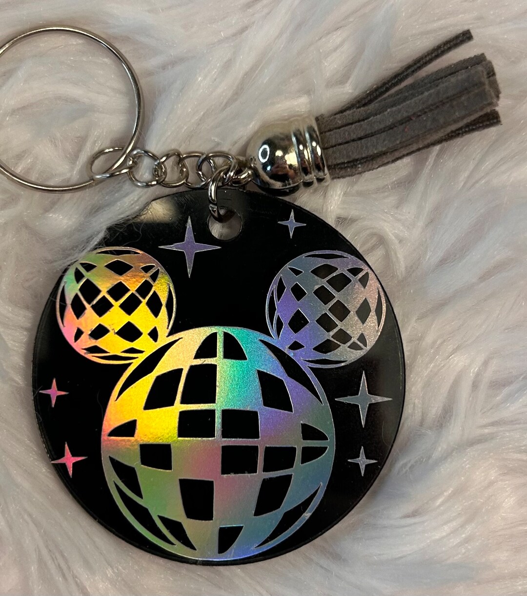 Mickey Disco Ball Keychain - Etsy