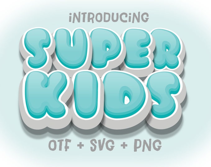Bubble Alphabet Letters: PNG SVG JPG - School Activities (digital ...