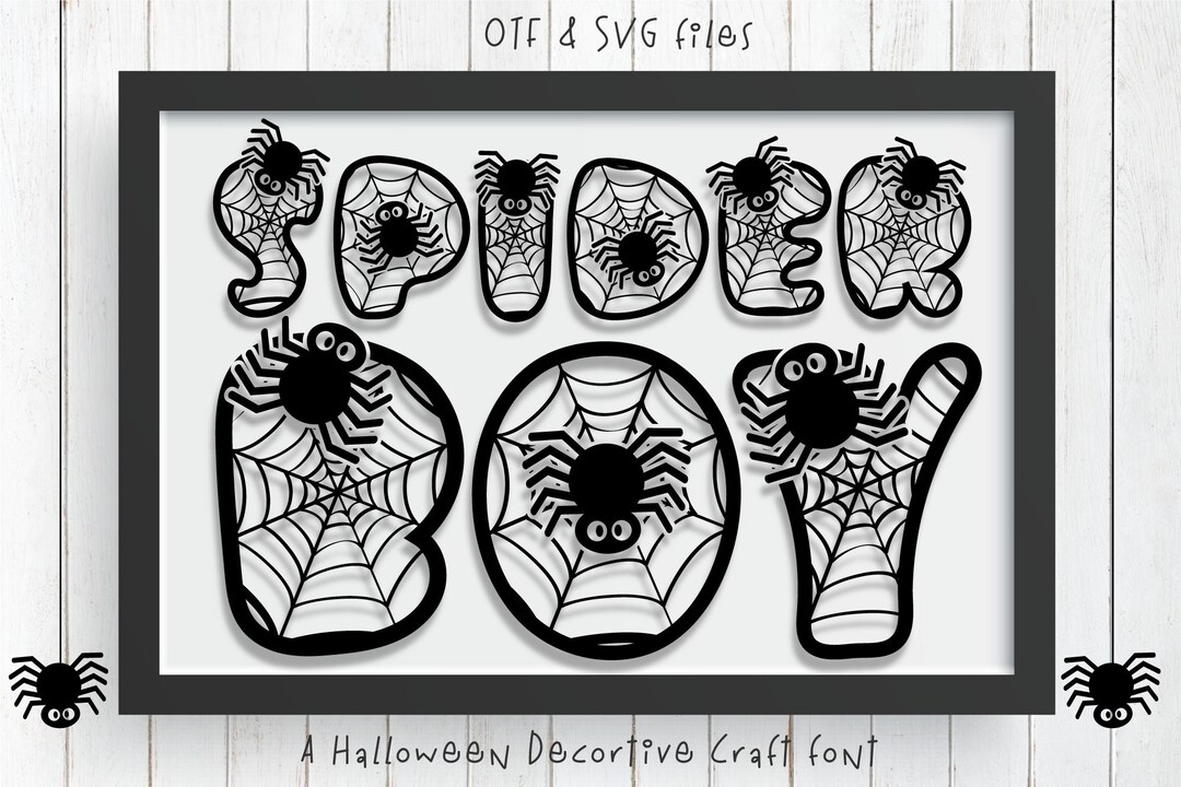 Spider Boy Font, Spider Alphabet SVG, Spider Letters, Spider Halloween ...