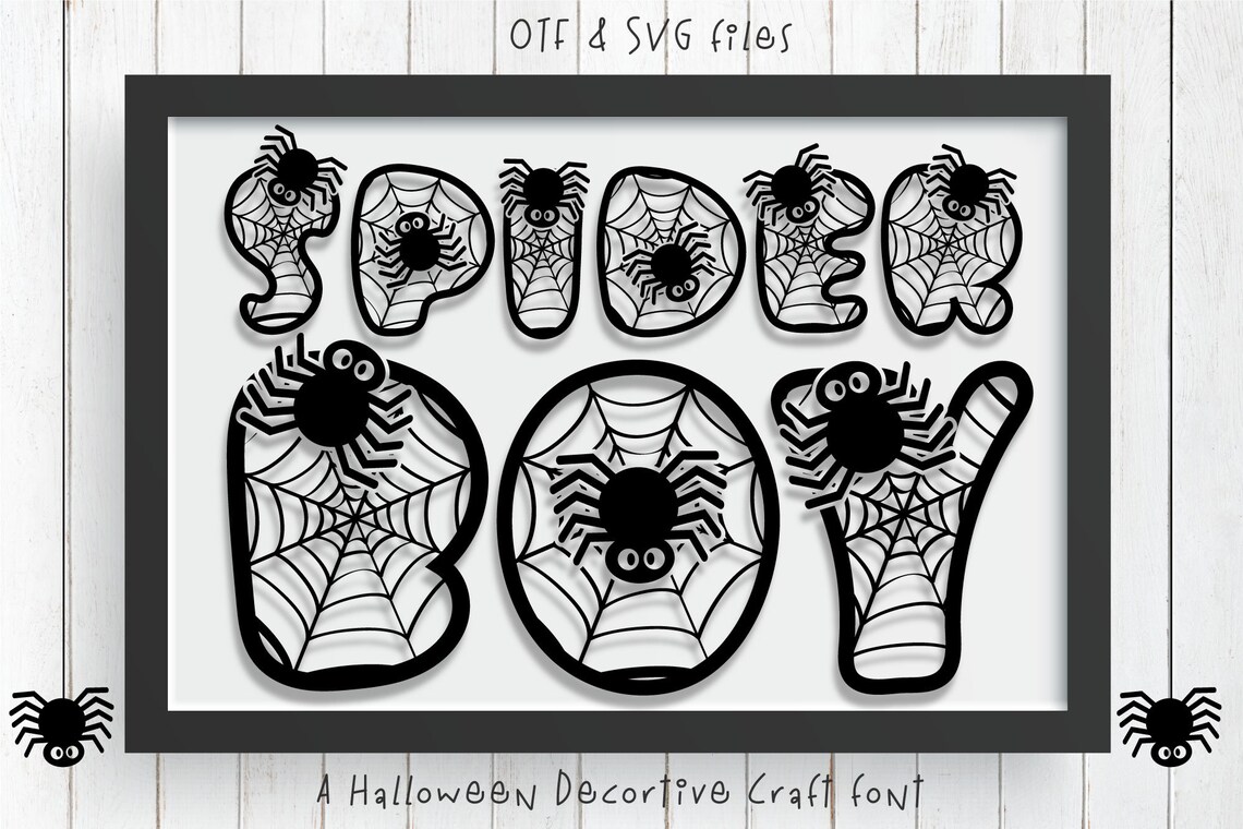 Spider Boy Font, Spider Alphabet SVG, Spider Letters, Spider Halloween ...
