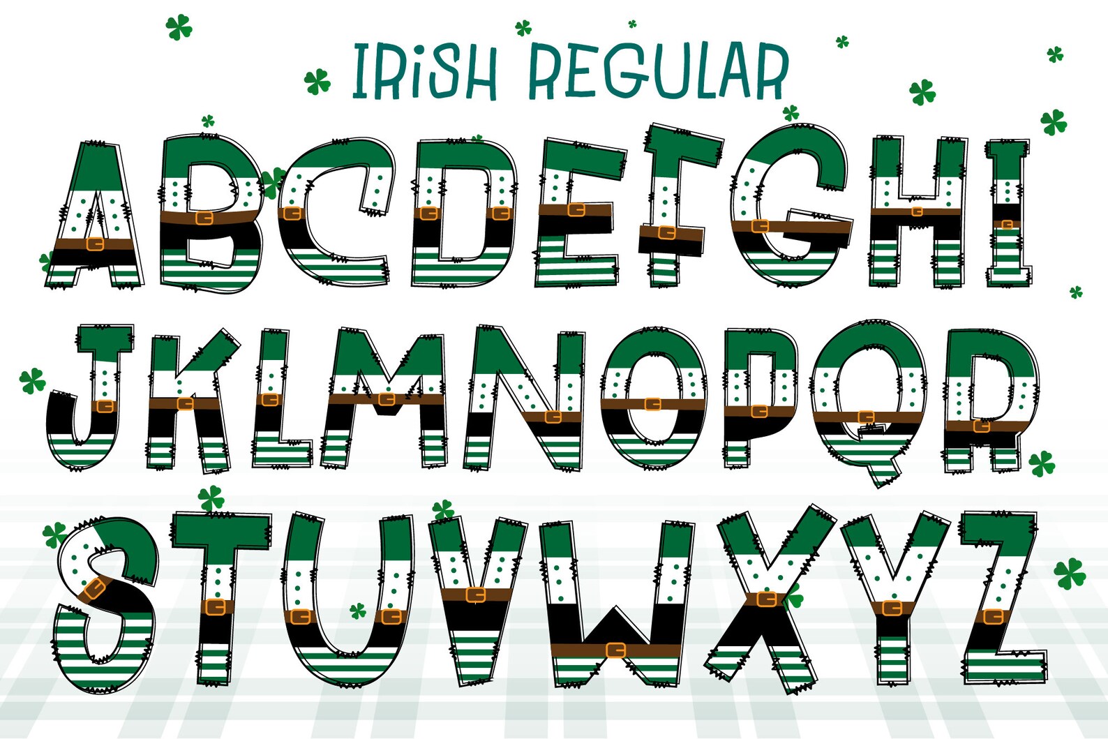 Irish Alphabet PNG - Colorful St. Patrick's Day Alphabet Doodles for ...