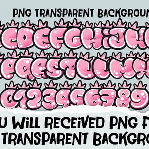 KISS Bubble Font PNG – Cute Graffiti Alphabet A-Z 0-9 for Shirts ...